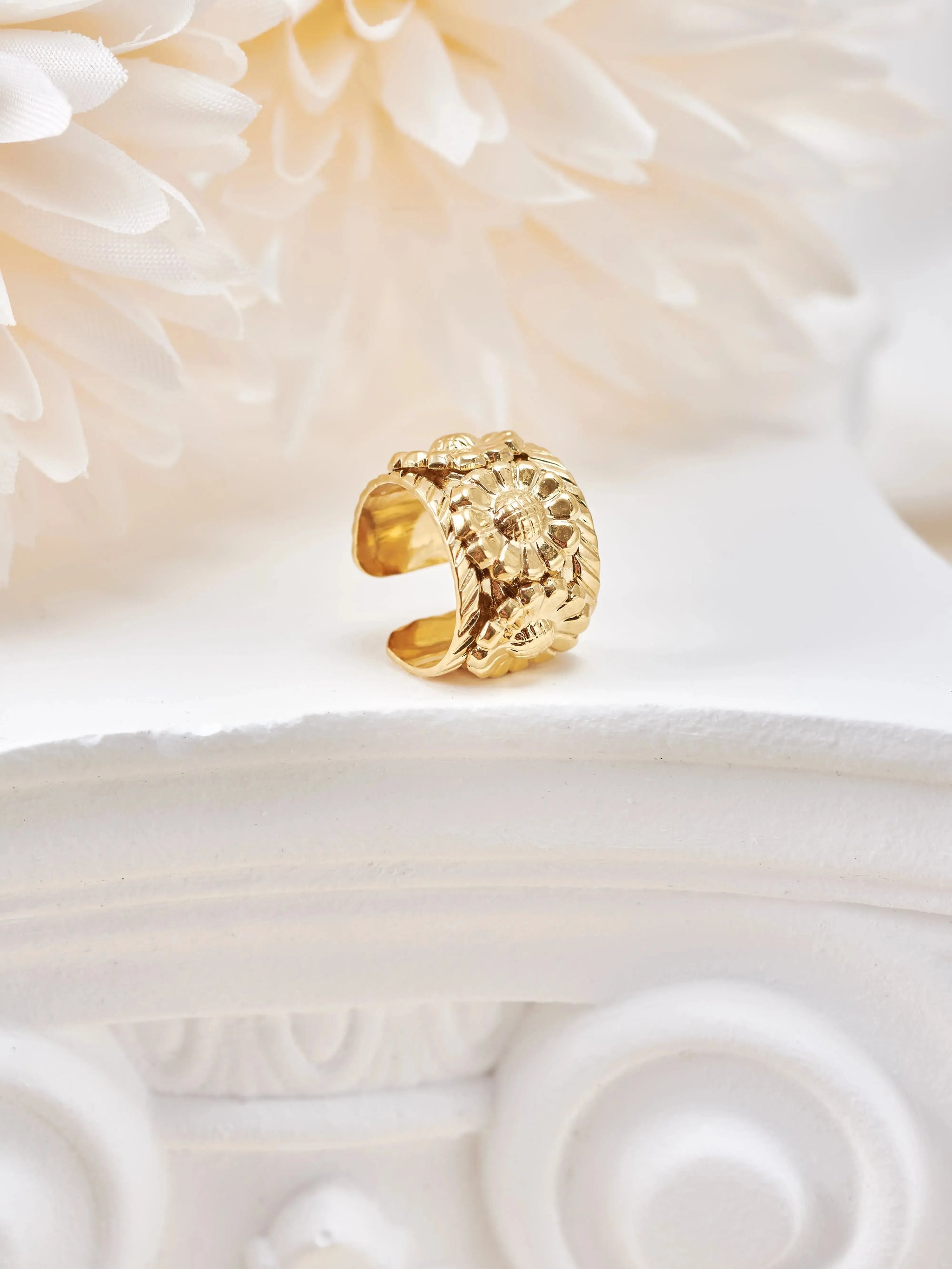 Faux Piercing Femme SCOTT Or 24k - Floral - Fabrication Française